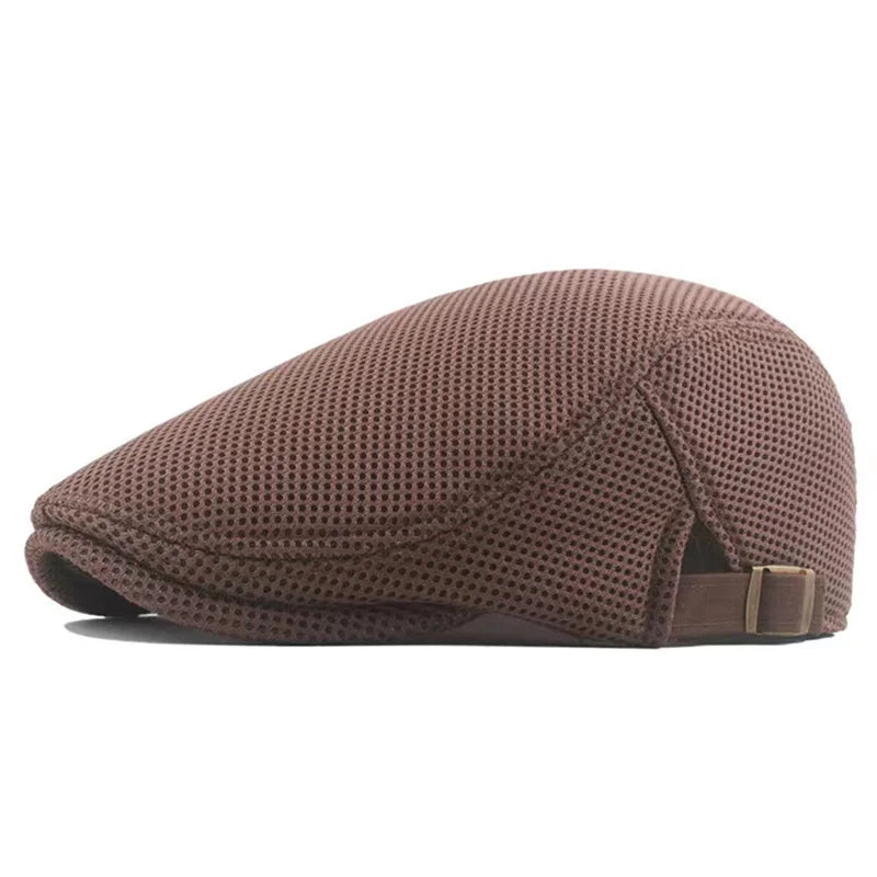 Langston Mesh Flat Cap – Gentleman London