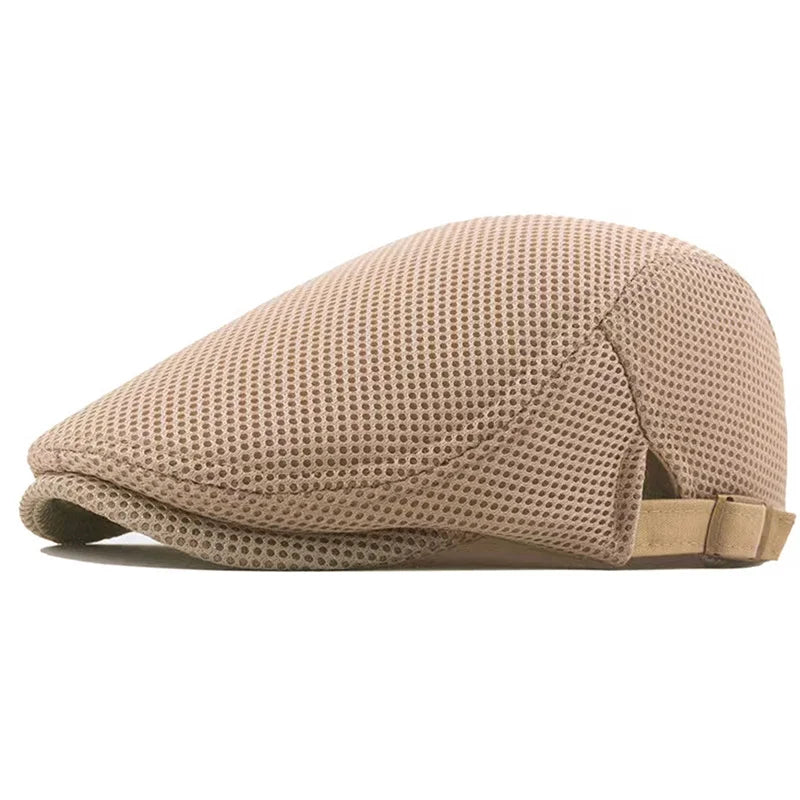 Langston Mesh Flat Cap – Gentleman London