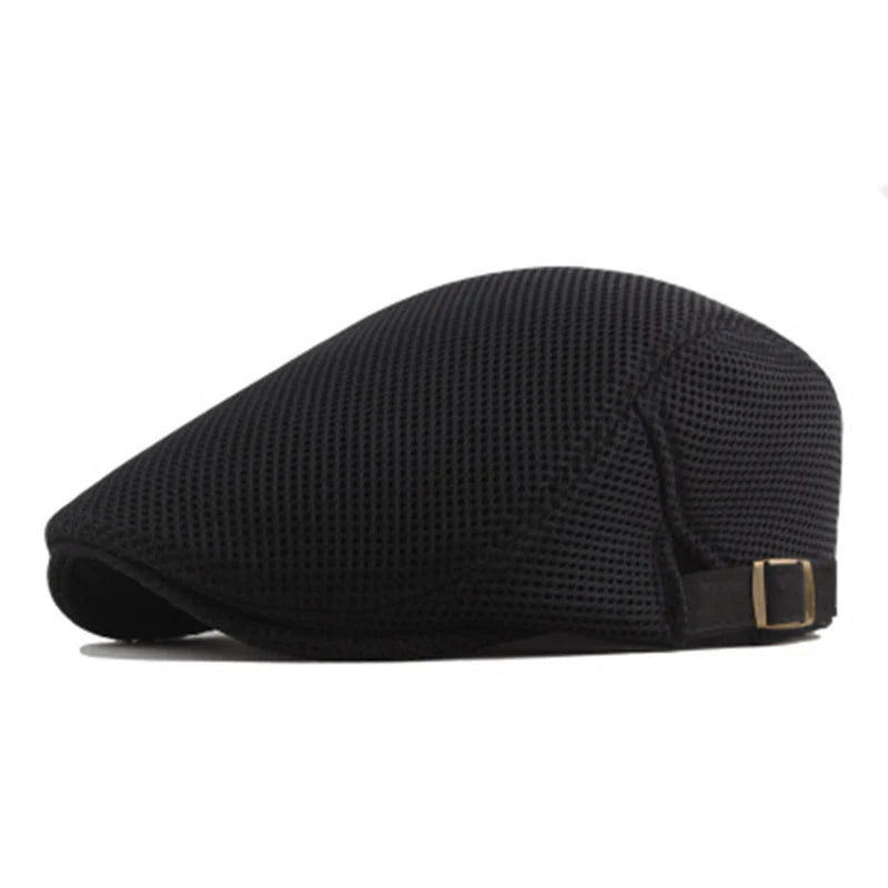 Langston Mesh Flat Cap – Gentleman London