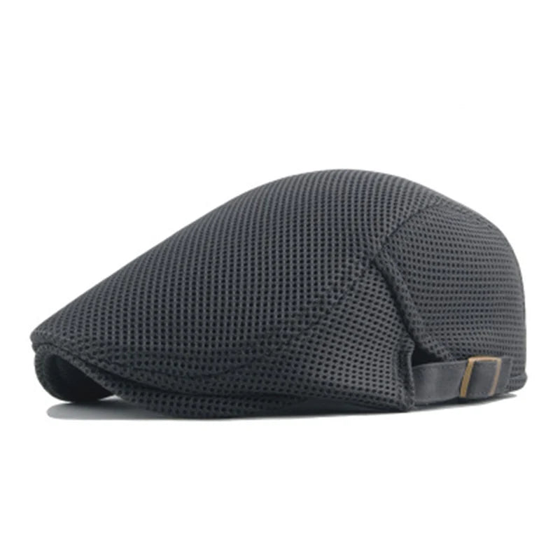 Langston Mesh Flat Cap – Gentleman London